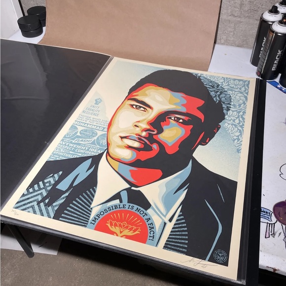 Obey | Art | Obey Giant Signed Art Poster Muhammad Ali Heavyweight ...